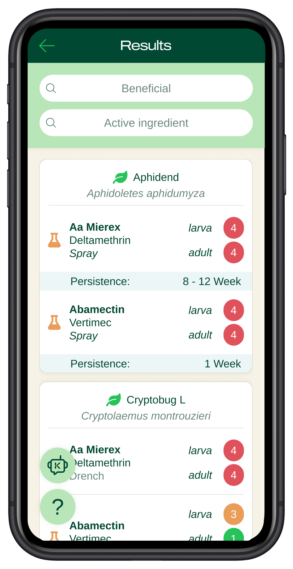 Koppert One - L'application sur les Effets Secondaires de Culture Protégés